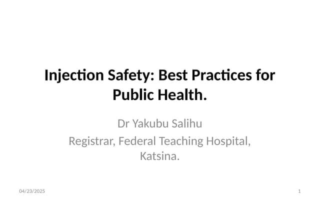 Safe injection practice | PPT