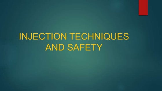 safe injection practice as per NABH.pptx | First Aid | Injuries