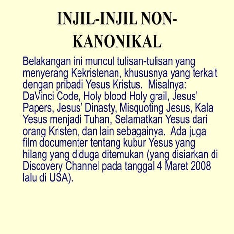 Injil injil sesat | PPT