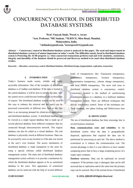 Lecture Notes Unit3 chapter22 - distributed databases | PPT Lecture Notes Unit3 chapter22 - distributed databases | PPT