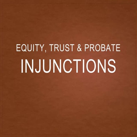 Injunctions | PPTX