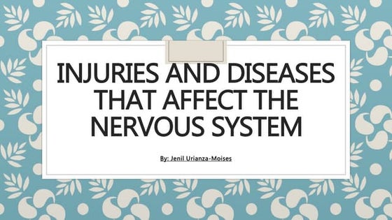 Nervous system and its major parts (lesson 6) | PPTX | Brain and Nervous System Disorders ...