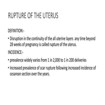 RUPTURE OF UTERUS | PPTX