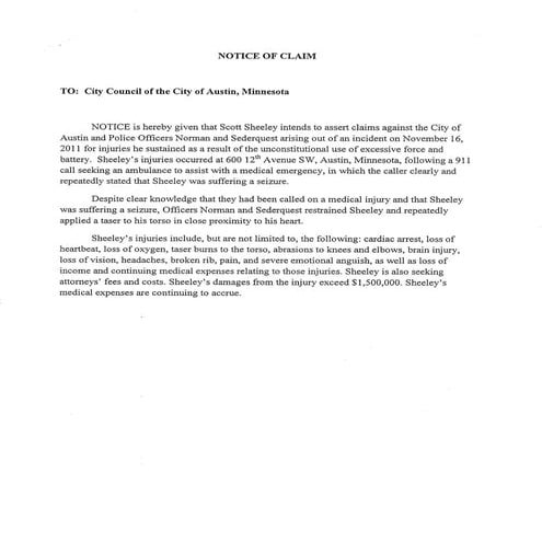 Notice of claim | PDF