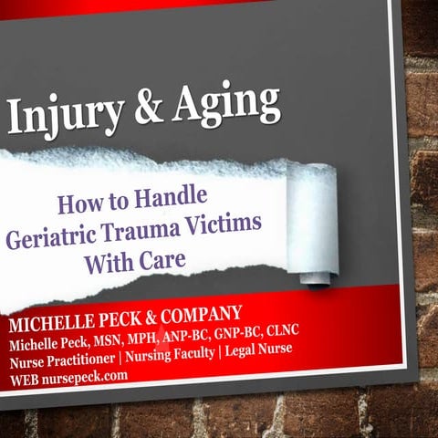 Geriatric Population. Injury in Aging (Geriatrics) : How to Handle ...