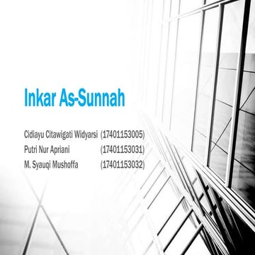 Inkar as sunnah | PPTX