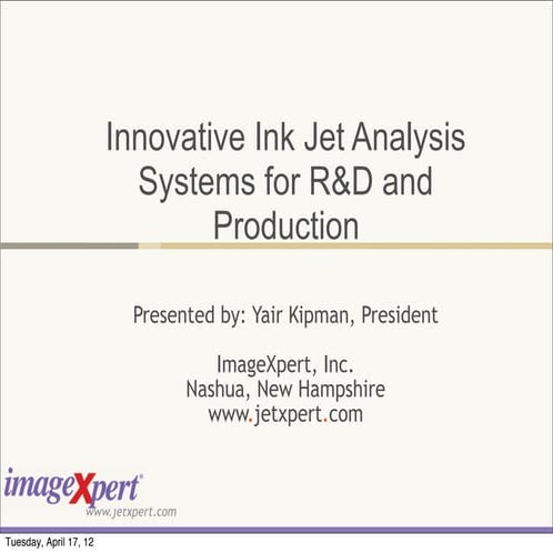 Inkjet test equipment | PDF