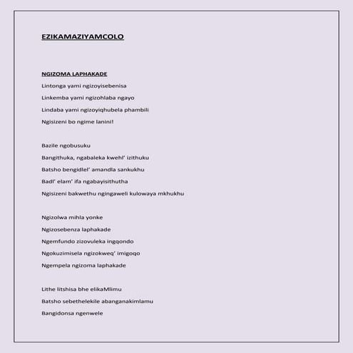 Izinkondlo1(2) | PPTX