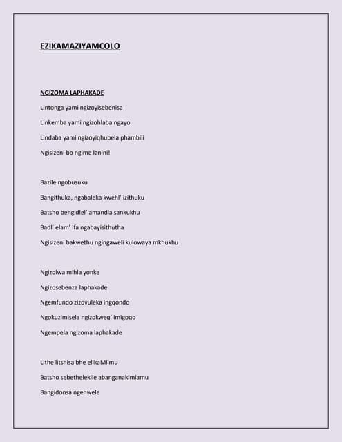 Izinkondlo1(2) | PPTX