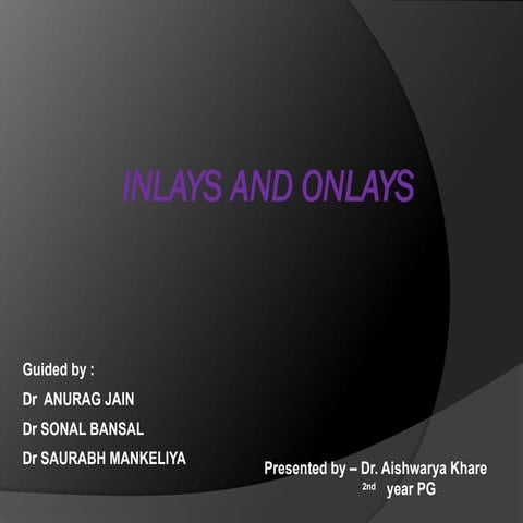 Vonlay; A paradigm shift in post endodontic restoration: A case report ...