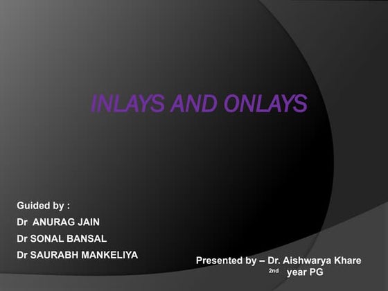 Vonlay; A paradigm shift in post endodontic restoration: A case report ...