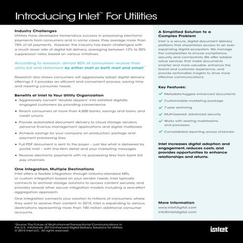 Inlet for Utilities | PDF