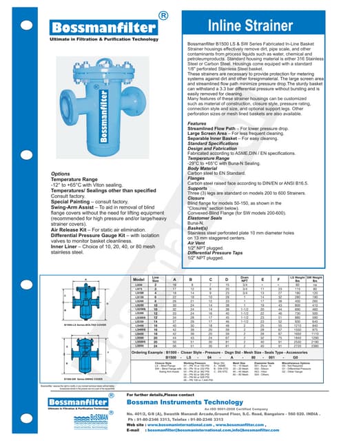 Self cleaning basket_strainers | PDF
