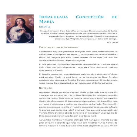 Inmaculada Concepción de María | PDF