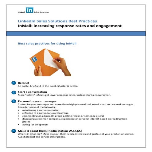 InMail best practices | PDF | Email | Internet