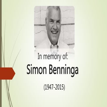 In memory of Simon Benninga | PPTX