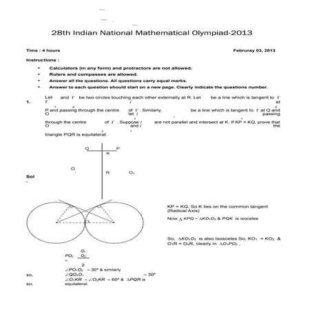 Inmo 2013 test_paper_solution_new | RTF
