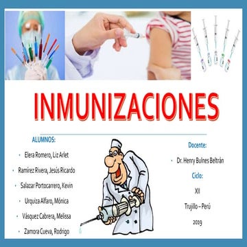 INMUNIZACIONES INMUNIZACIONES INMUNIZACIONES | PPTX