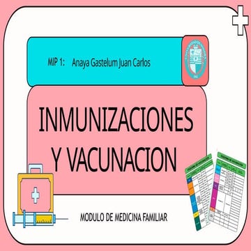 Esquema de Inmunizaciones en pediatria | PPTX
