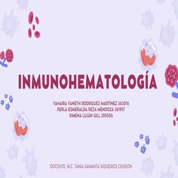 Inmunohematología presentación equipo 2 | PDF