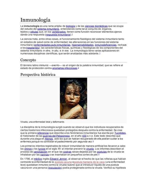 PRIMERA CLASE - copia.pptx inmunologia medicina | PPTX