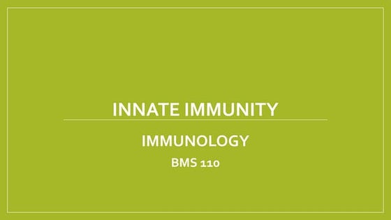 Introduction to immune system | PPT