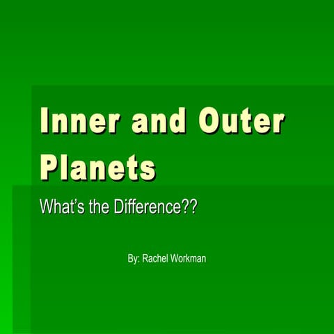 Inner And Outer Planets | PPT