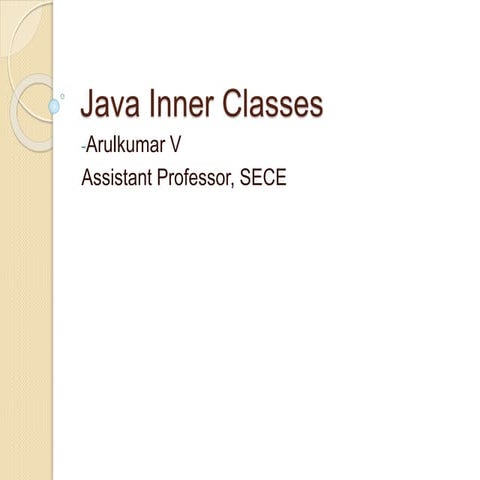 Inner Classes In Java Ppt 