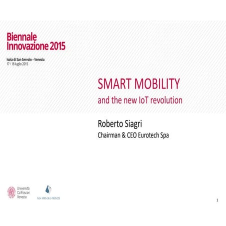SMART MOBILITY and the new IoT revolution | PPT