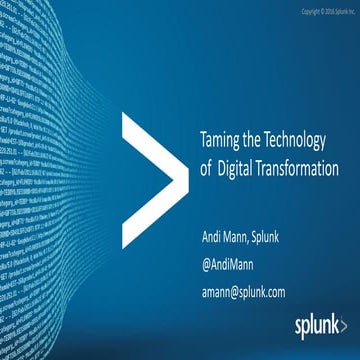 Taming the Technology of Digital Transformation | PPT