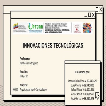 Innovaciones tecnológicas | PPTX