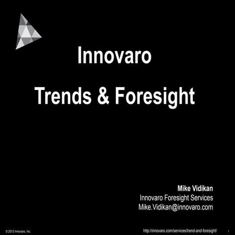 Innovaro Trends and Foresight research | PDF