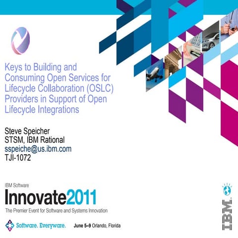 Innovate2011 Keys To Building Oslc Integrations Ppt