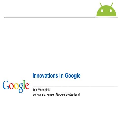 Google Innovation | PPT | Computing | Technology & Computing