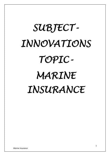 Law of insurance | PPT
