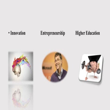 Innovation, Entrepreneurship and Higher Education | PPTX