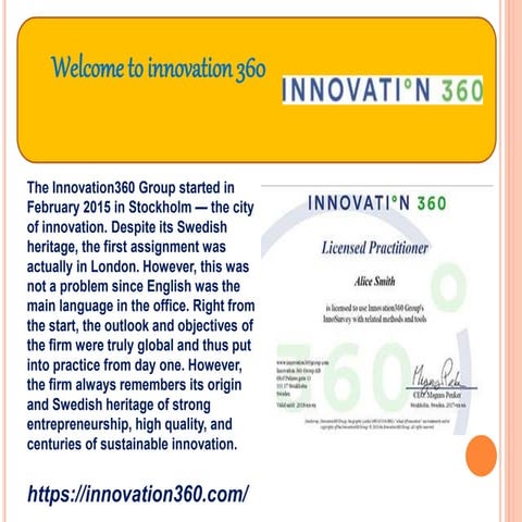 Welcome to innovation 360 | PPT