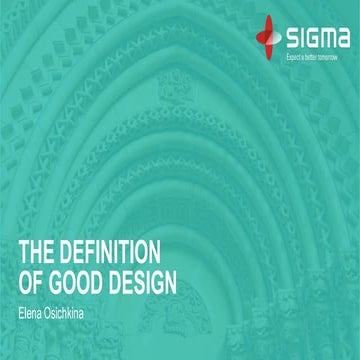 THE DEFINITION OF GOOD DESIGN | PPT