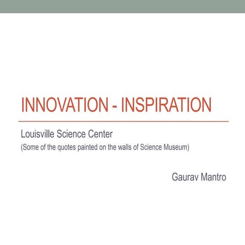 Innovation inspiration | PPT