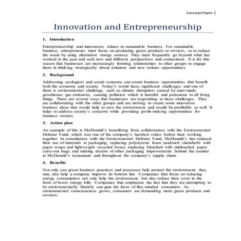 Innovation and Entrepreneurship | PDF