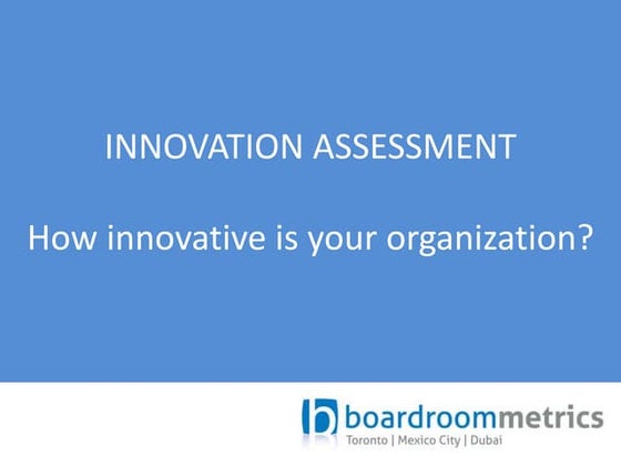 Innovation and Creativity Audit | PPTX | Business Administration | Business