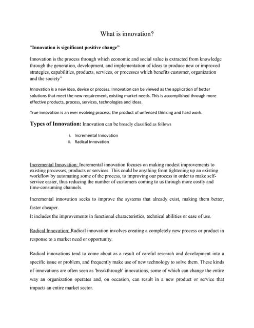 Invention & Innovation (Introduction) | PPT