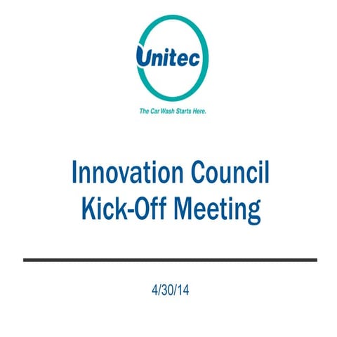 Innovation council kickoff | PPTX