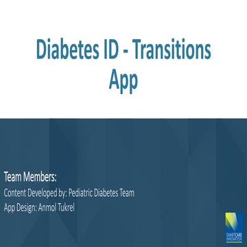 Diabetes ID - Transitions App | PDF