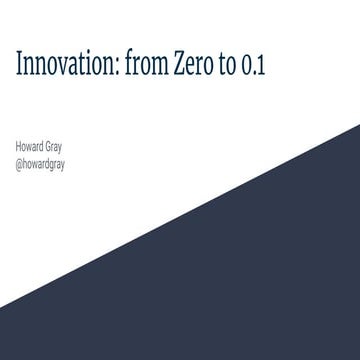 From zero to 0.1: a brief introduction to innovation | PPT