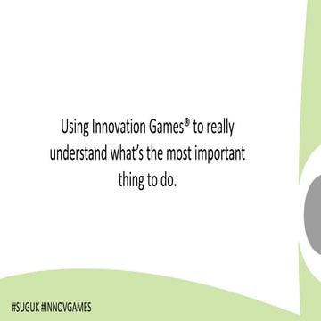 Innovation Games - Knowing whats important | PPTX | Video Game Genres ...