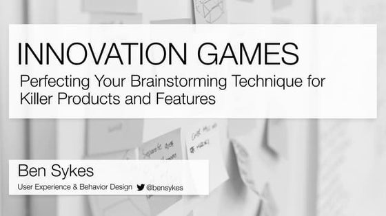 Examples of innovation games | PDF