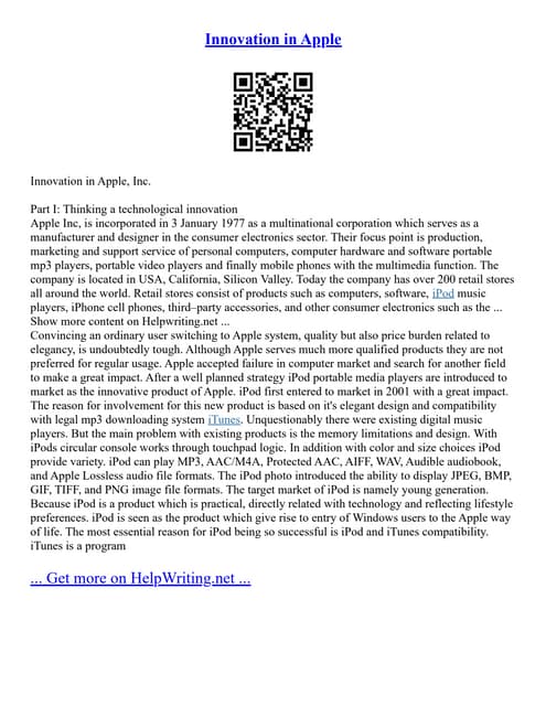 Apple Innovation | PPT