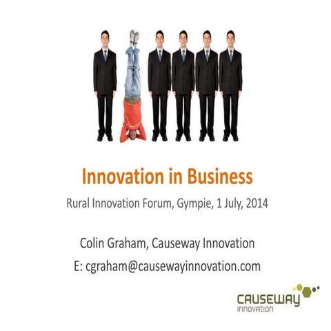 Innovation in business - building a competitive edge for entrepreneurs ...
