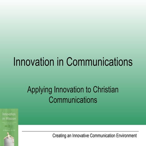 Innovation in Communications | PPT